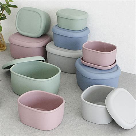 실리콘 소재 냉장 냉동 보관 밀폐 용기 도시락 반찬통 온채널