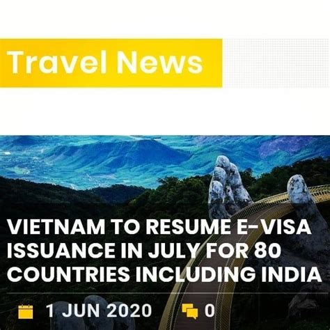 Vietnam To Start Evisa Services From 1st July Onwards For 80 Countries