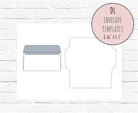 Dl Envelope Template Easy Envelope Pattern Dl Envelope Etsy