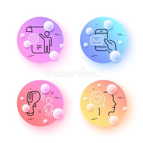 Electronic Thermometer Settings Blueprint And Messenger Mail Minimal Line Icons For Web