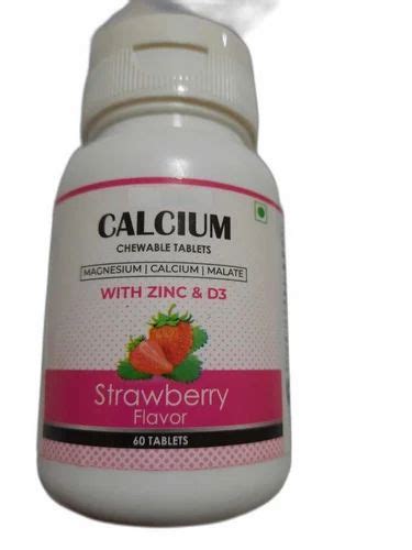 Calcium Chewable Tablet Packaging Type Bottle Packaging Size 30 Or