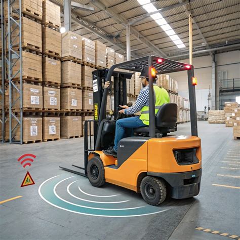 Ultrasonic Forklift Anti Collision System Warehouse Safety