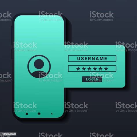 스마트폰에서 암호 보안 액세스 계정에 로그인합니다 확인 코드입니다 개인 권한 부여 기호입니다 시스템에서 인증 로그인합니다 0명에 대한 스톡 벡터 아트 및 기타 이미지