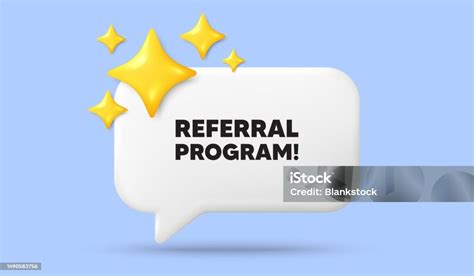 추천 프로그램 기호입니다 친구 사인을 추천하세요 3d 말풍선 배너입니다 벡터 우정에 대한 스톡 벡터 아트 및 기타 이미지 우정 3차원 형태 고객 Istock