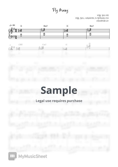 비투비 Btob Fly Away 가사 포함 Sheets By 하현 Hahyun