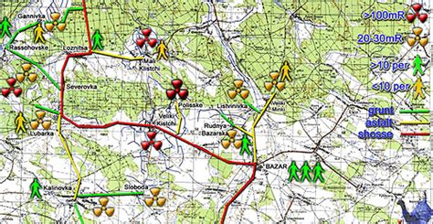 Stalker Map In Chernobyl Exclusion Zone And Route Чернобыль Припять