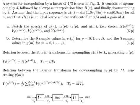 a system for interpolation by a factor of 4 3 is seen