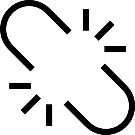 broken link pictogramer outline icon