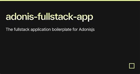 Adonis Fullstack App Codesandbox