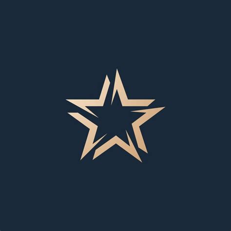 고급스럽고 현대적인 스타 로고 디자인 프리미엄 벡터