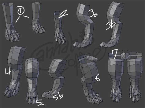 Fursona Model Progress Legs — Weasyl