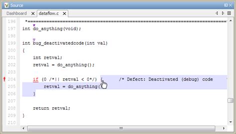 Source Code In Polyspace Desktop User Interface