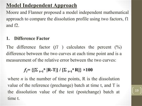 Similarity And Difference Factors Of Dissolution Pptx