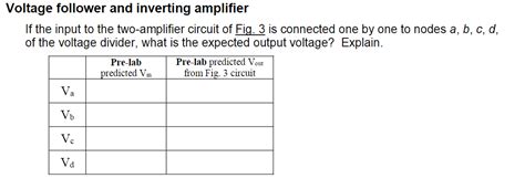 Solved If The Input To The Two Amplifier Circuit Of Fig 3