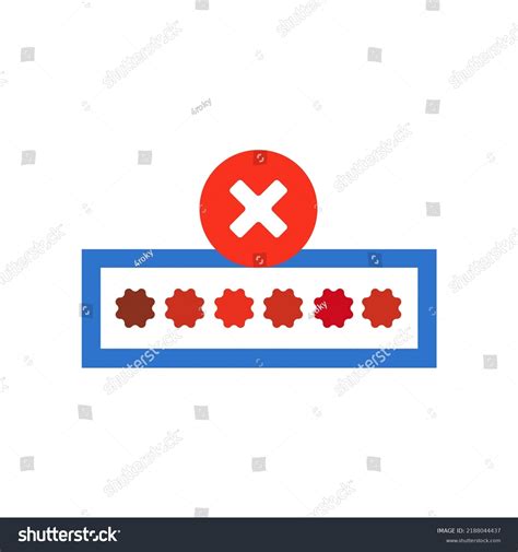 Password Icon Wrong Password Concept Vector Stock Vector Royalty Free