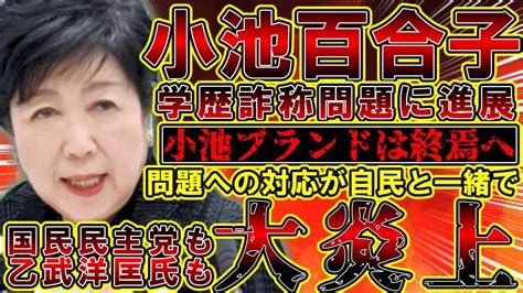小池百合子 学歴詐称問題の疑惑が深まるなか乙武洋匡氏はヤジにブチギレ保守と名乗っている国民民主党はこれで推薦して大炎上 あッこれもう