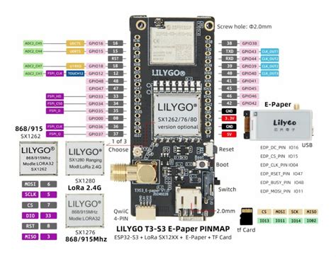LILYGO T3S3 E Paper Pinout Diagram Electronics Lab Com