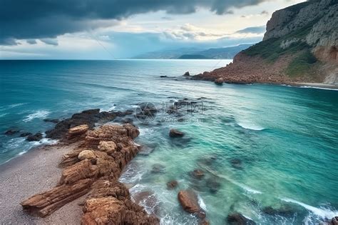 海边的岩石和风景高清图片下载 正版图片600173916 摄图网