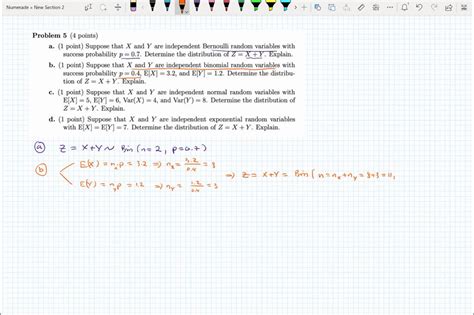SOLVED A 10 Points The Diserete Random Variable X Takes On Values