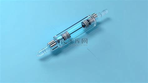 关闭一个孤立的空注射器具有顶视图和 3D 渲染中描述医学概念的文本空间背景图片免费下载 海报banner 高清大图 千库网 图片编号6776788