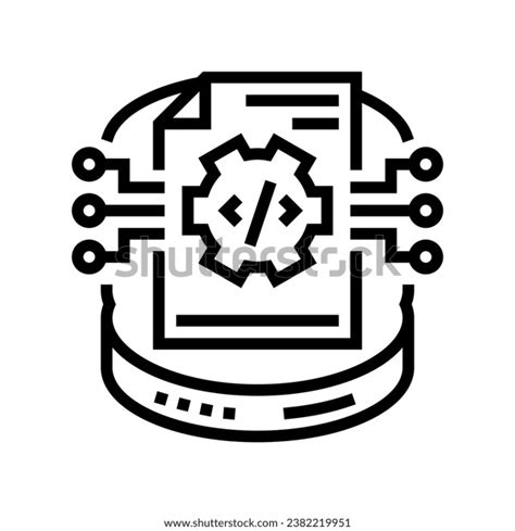 Schema Development Database Line Icon Vector Stock Vector Royalty Free
