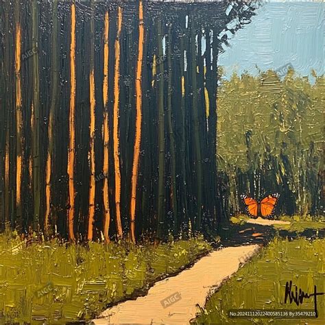 Ai创作图丙烯酸画作品 魔方油画 丙烯画插画 厚油刀画 丙烯画作品 纯手工绘制风景 风景厚涂 厚涂景色 油画小景 小风景画 儿童厚涂油画肌理 雨中写生 仿油画小品 治愈画 油画diynipic