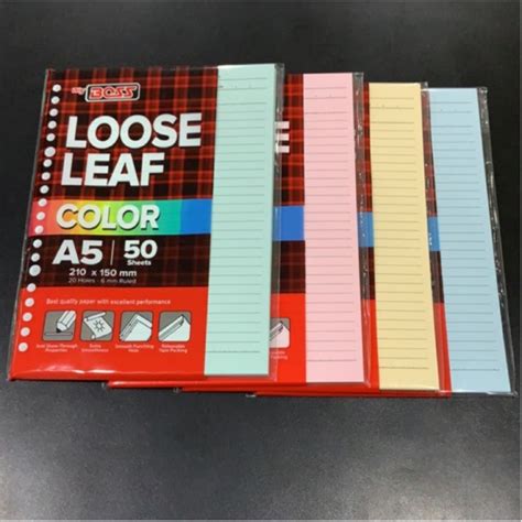 Jual Kertas Refill Isi Ulang Binder Ukuran A Dan B Garis Warna Warni Rainbow Shopee Indonesia