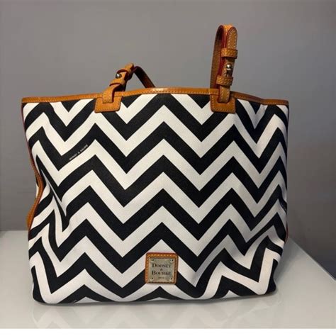 Dooney And Bourke Bags Dooney Bourke Black And White Chevron Tote