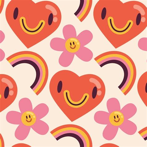 El Patrón De Amor Dibujado A Mano Vector Gratis