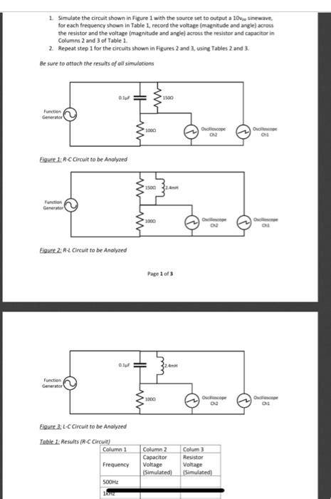 1 Simulate The Circuit Shown In Figure 1 With The
