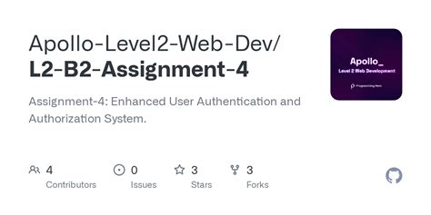 Github Apollo Level2 Web Devl2 B2 Assignment 4 Assignment 4