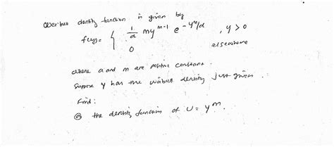 Solved Wee Bull Density Function Is Given By Yuld 1 Mi E 9