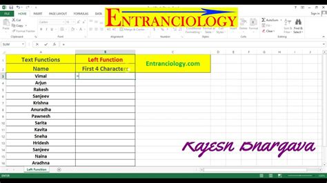 Left Function In Ms Excel With Example In Very Easy Way Ms Excel