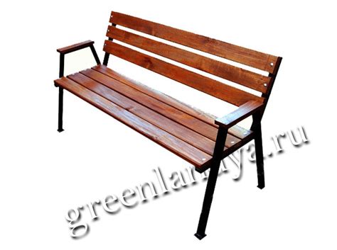 Скамейка садовая со спинкой Модерн | Гринландия | Мебель для двора ...