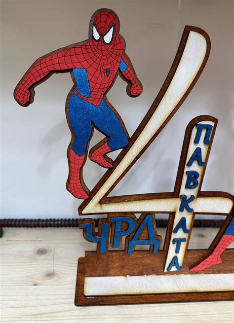 Плакет Рожден Ден Спайдърмен Апликации And Декупаж А Де