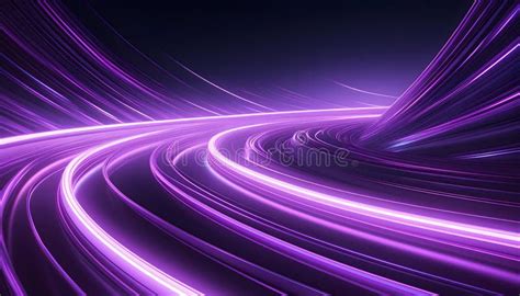 Purple Light Trails Curve Dynamically Against A Dark On Digital Art