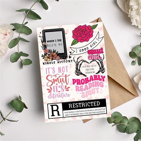 Kindle Case Insert Printable Kindle Skin Smut Kindle Paperwhite Case Smuttie Book Club Bookish