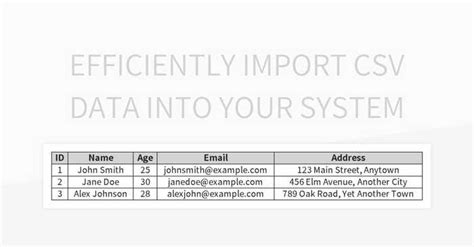 Streamline Csv Data Import Process For Enhanced System Efficiency Excel Template Free Download