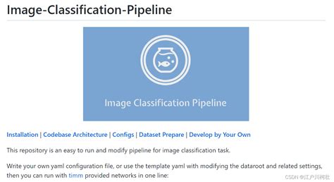 【计算机视觉】一个简单易上手的图像分类任务pipeline代码常规图像分类pipeline Csdn博客