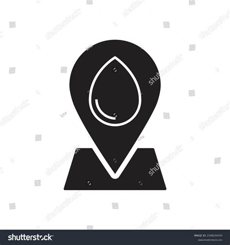 Water Drop Location Pin Icon Design Stock Vector Royalty Free 2198254743 Shutterstock