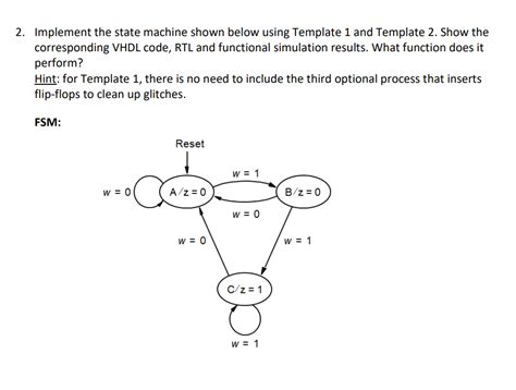 Solved Implement The State Machine Shown Below Using Chegg