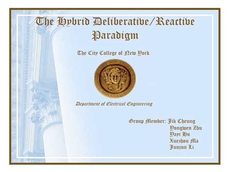 PPT The Hybrid Deliberative Reactive Paradigm PowerPoint Presentation