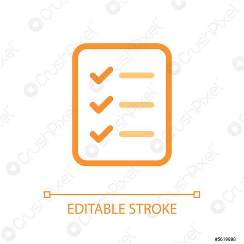 Checklist Of Completed Tasks Pixel Perfect Color Linear Ui Icon Stock