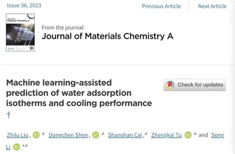 华中科技大学李松课题组，利用机器学习预测多孔材料水吸附等温线 Csdn博客