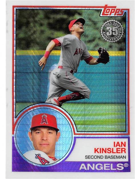 Ian Kinsler Baseball Card 2018 Topps Chrome 129 Silver Pack Refractor