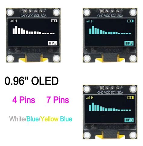 096 Oled 128x64 I2c Whiteblueyellow Ssd1306 Display Arduino Esp8266 Esp32 £418 Picclick Uk