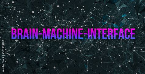 Brain Machine Interface Theme With Abstract Network Lines And Patterns Stock Photo Adobe Stock
