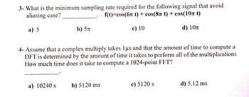 Answered What Is The Minimum Sampling Rate Required For The Following Signal That Avoid