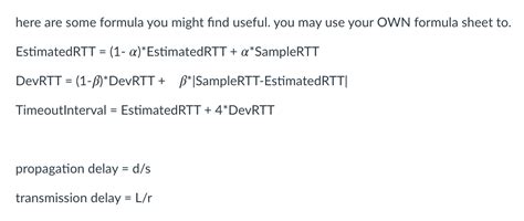 Solved Using New Numbers Suppose That TCP S Current Chegg