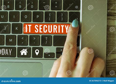 Hand Writing Sign It Security Word For Protection Of Internet Connected Systems From Cyber